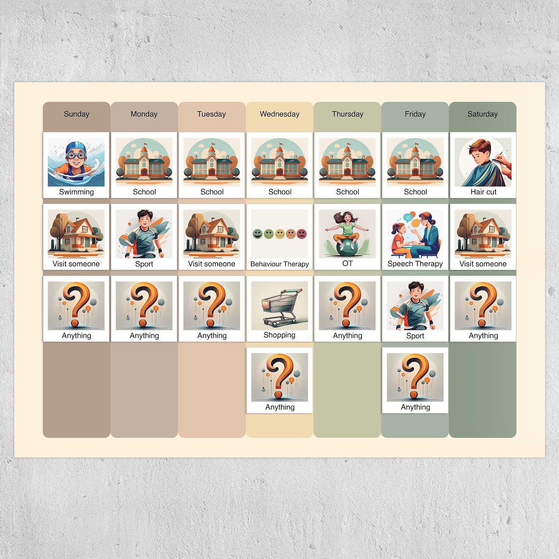 Editable Printable Visual Schedule for Autism and Additional Needs ...