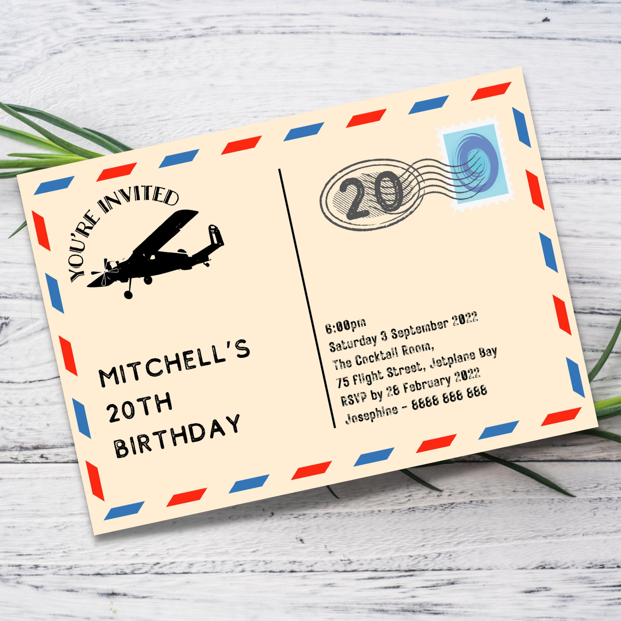 Editable Travel Themed Party Invitation - Etsy