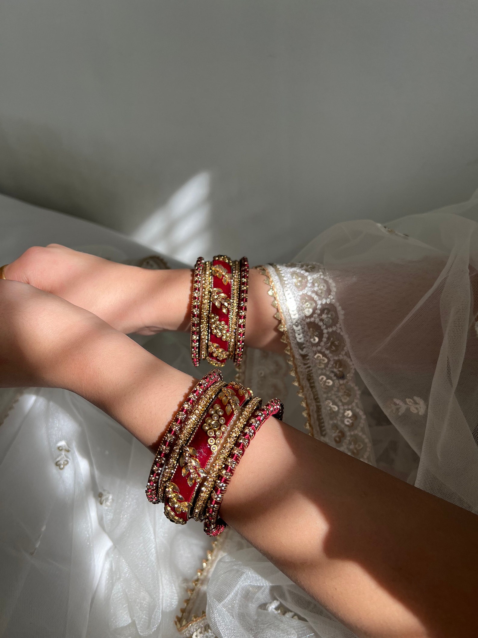 Maroon Jewel Bangles Set: Indian Wedding Jewelry, Diwali Gift - Etsy
