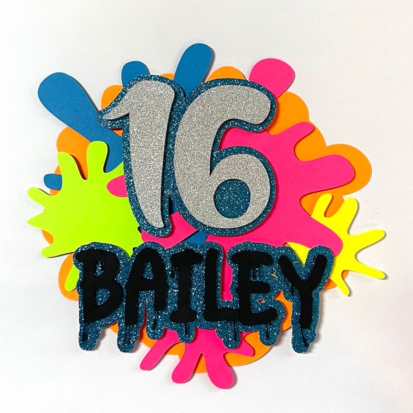 Neon Paint Splatter - Etsy