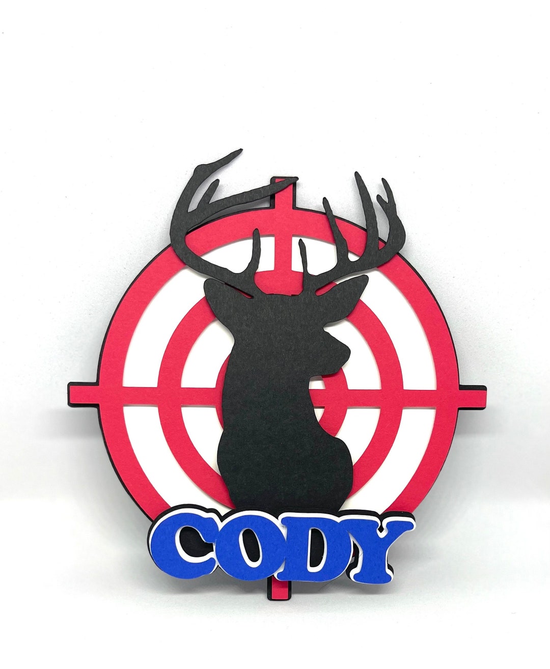 Deer Head Cake Topper, Hunting Cake Topper, Custom Cake Topper, 3D, Boy ...