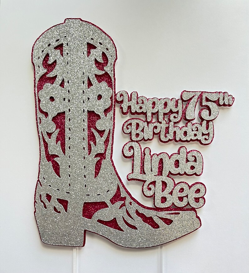 Cowgirl Boot Cake Topper Boot Cake Topper Western Themed - Etsy
