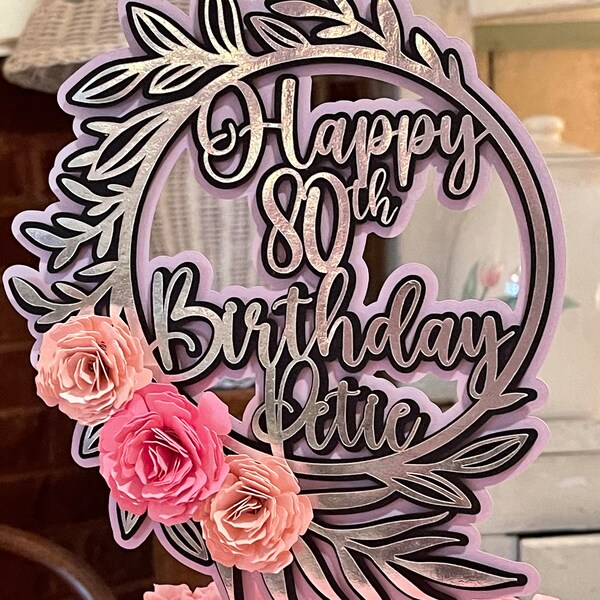 80 Cake Topper - Etsy