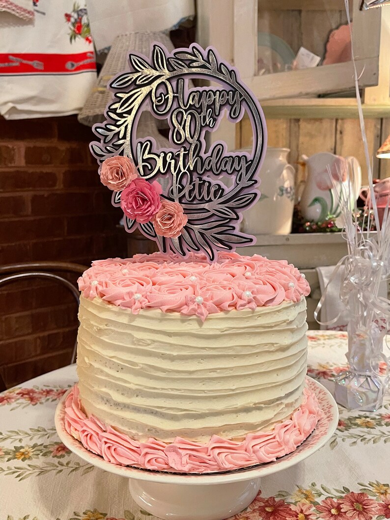 Happy Birthday Cake Topper Cake Topper 80th Birthday Cake - Etsy