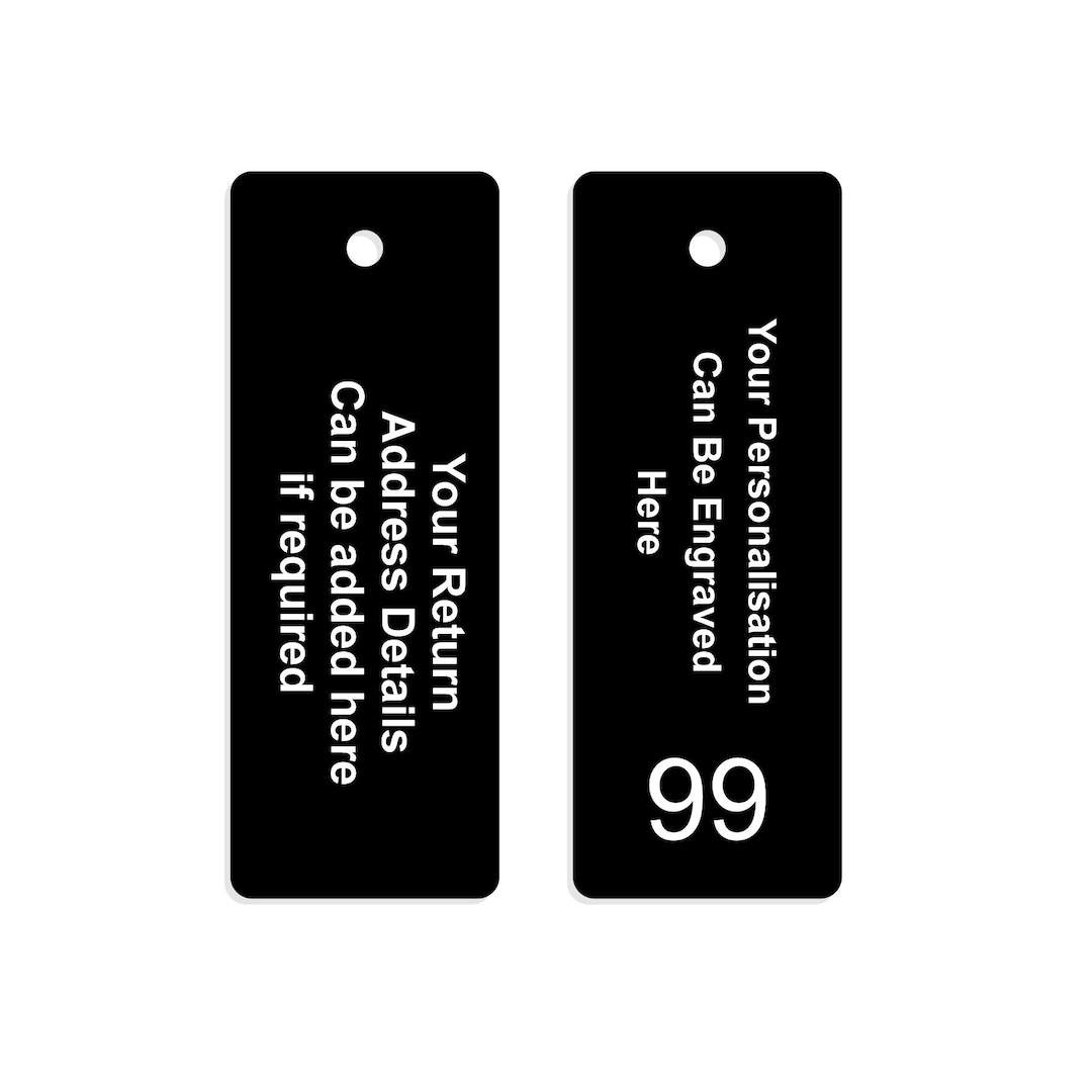 Acrylic Key Fobs Tags Personalised With Your Details On, Can Be Single ...
