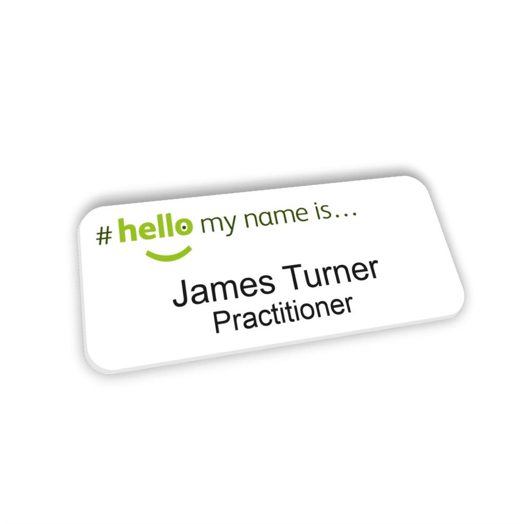 Hello My Name is White Name Badge NHS Staff Student Midwife Registered ...