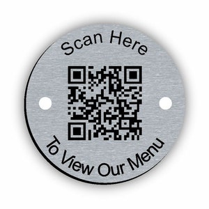 Table Discs Numbers With QR Code Information Menus Websites ...