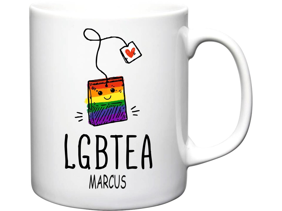 LGBT Mug Personalised Gay Pride Lesbian Rainbow I Love LGBTEA - Etsy