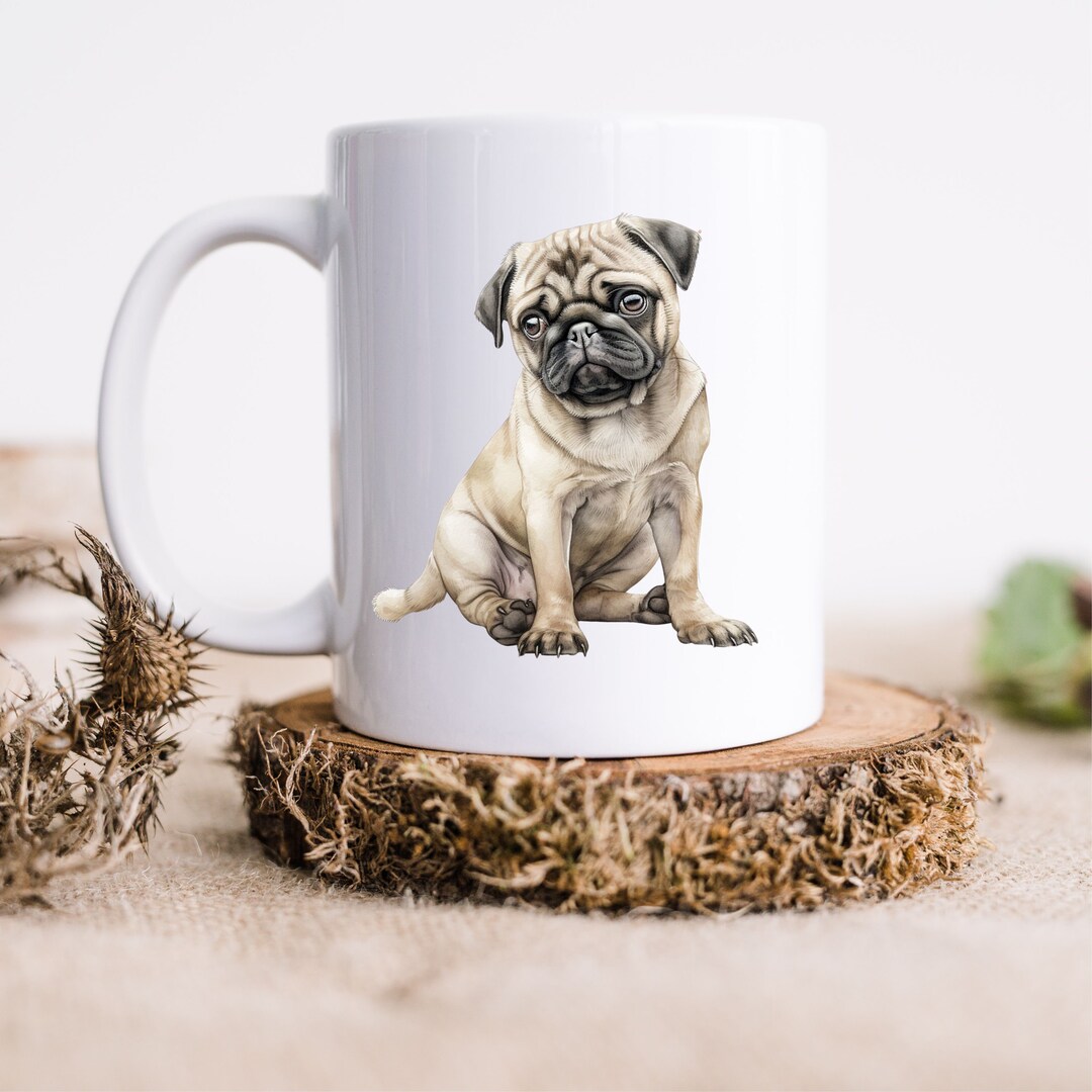 Pug Puppy Dog Coffee Mug Premium Quality Ceramic 10oz - Etsy