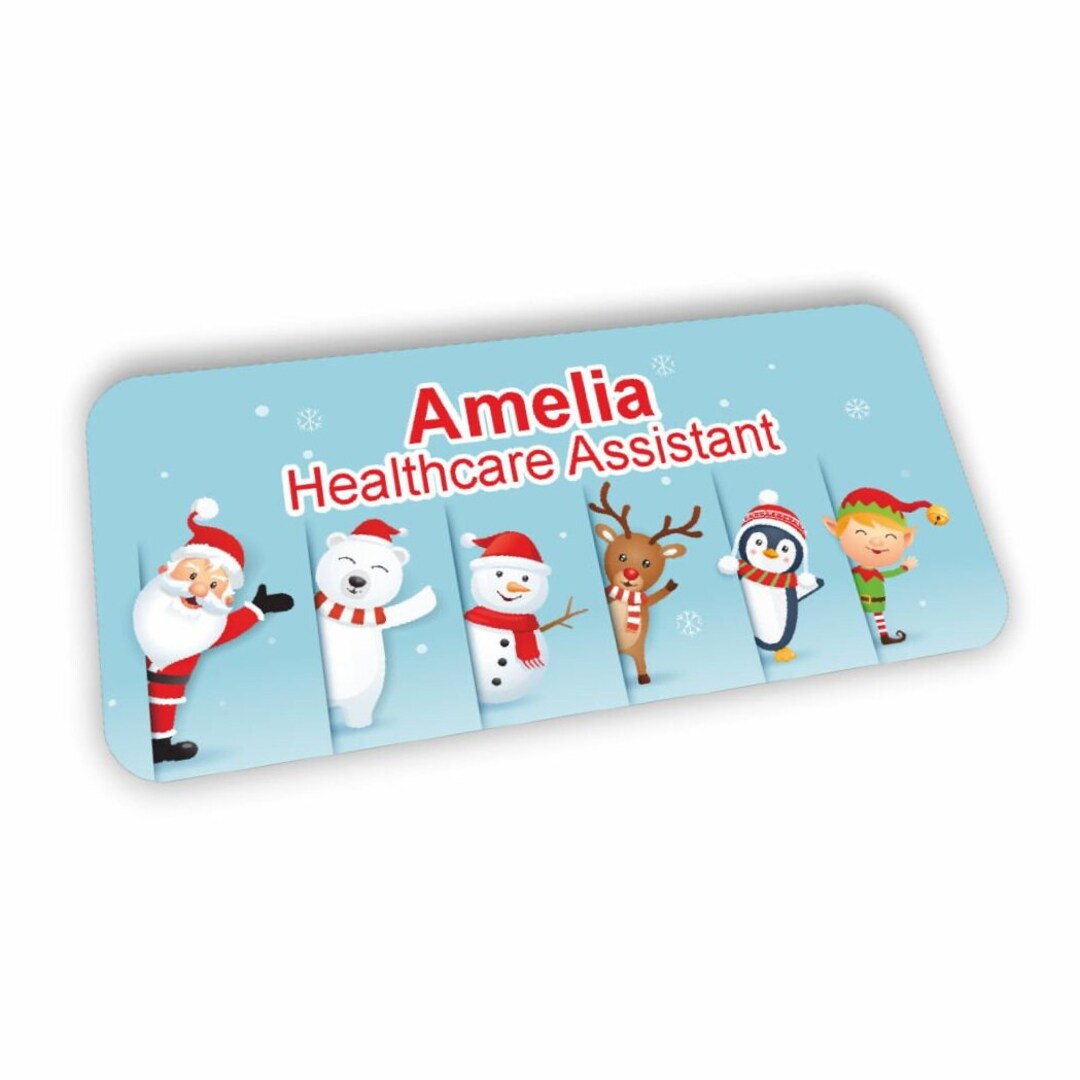 Christmas Name Badge Tag Xmas NHS Staff Registered Nurse Doctor Student ...