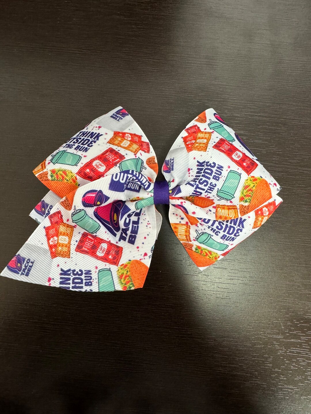 Large Girls Taco Hair Bow | Think Outside Taco | Fast Food Hairbow ...