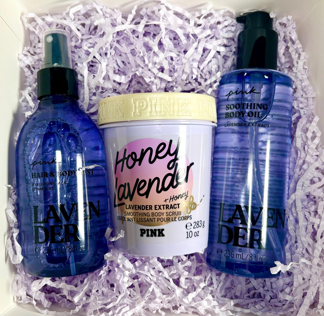 Victorias Secret PINK Lavender Bath and Body Set Gifts for Her, Beauty ...