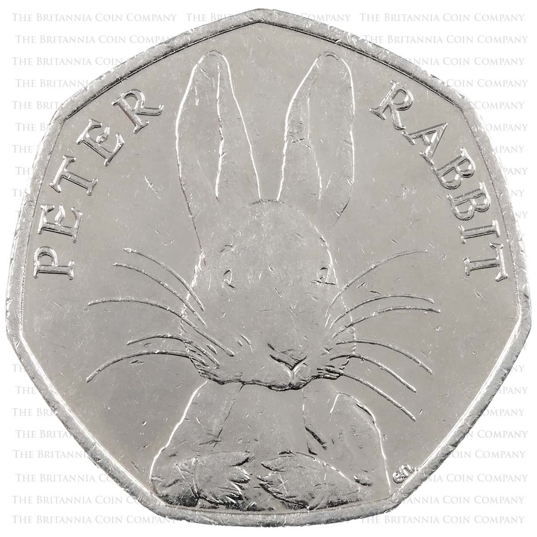 2016 Beatrix Potter Peter Rabbit Fifty Pence Silver Coin Royal - Etsy