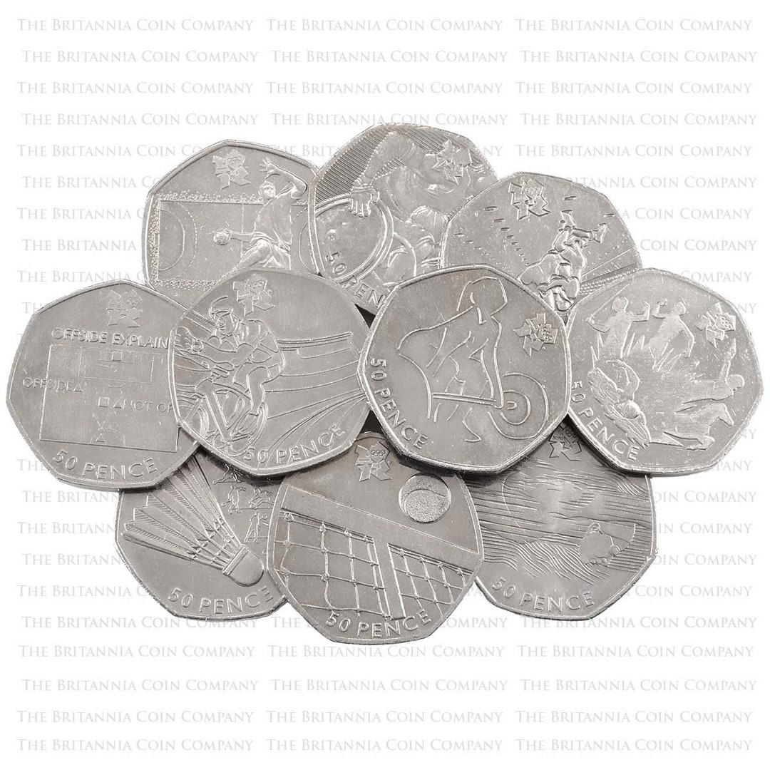 2011 London Olympics 50p Coins Royal Mint Fifty Pence Circulated Coin ...