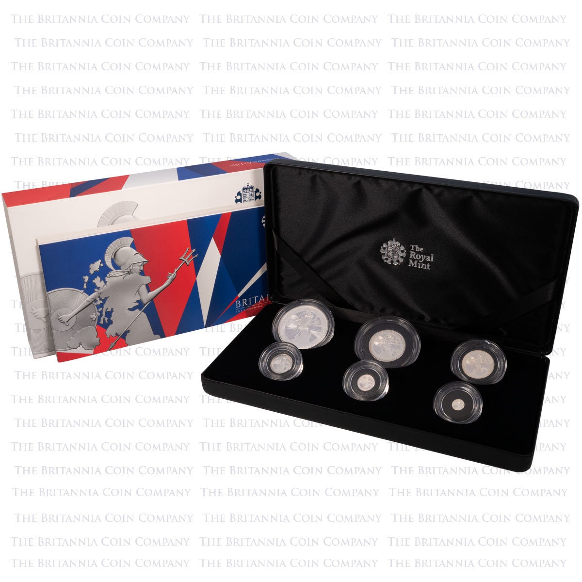 2017 Britannia Six Coin Set Silver Proof Set 0.999 Fine Silver Royal ...