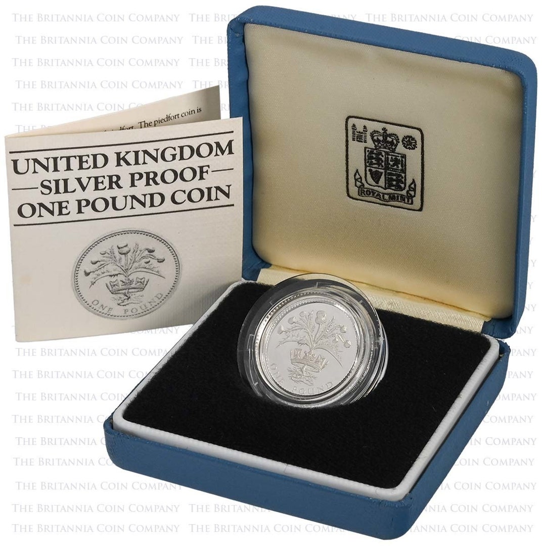 1984 Scotland Thistle One Pound Silver Proof Royal Mint Coin Collection ...