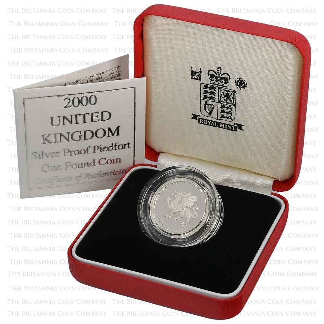 2000 Royal Mint Welsh Dragon One Pound Piedfort Silver Proof Coin ...