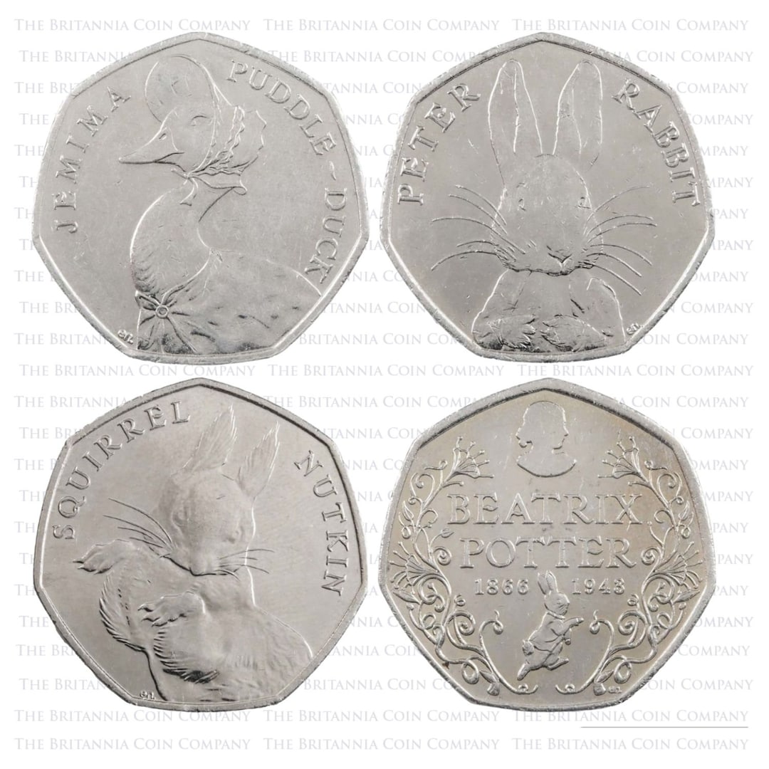 2016 Beatrix Potter 50p Coins Royal Mint Circulated Fifty Pence Coin ...