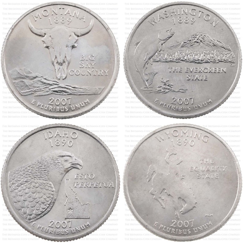 1999-2009 US States Quarter Dollar Denver Mint United States Coins ...