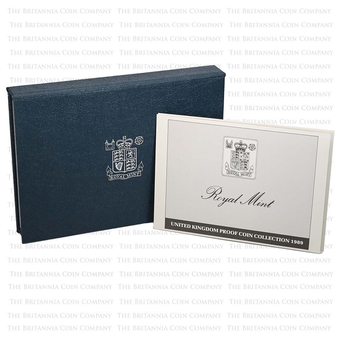 1989 9 Coin Annual British Proof Set Royal Mint Bill & Claim of Rights ...