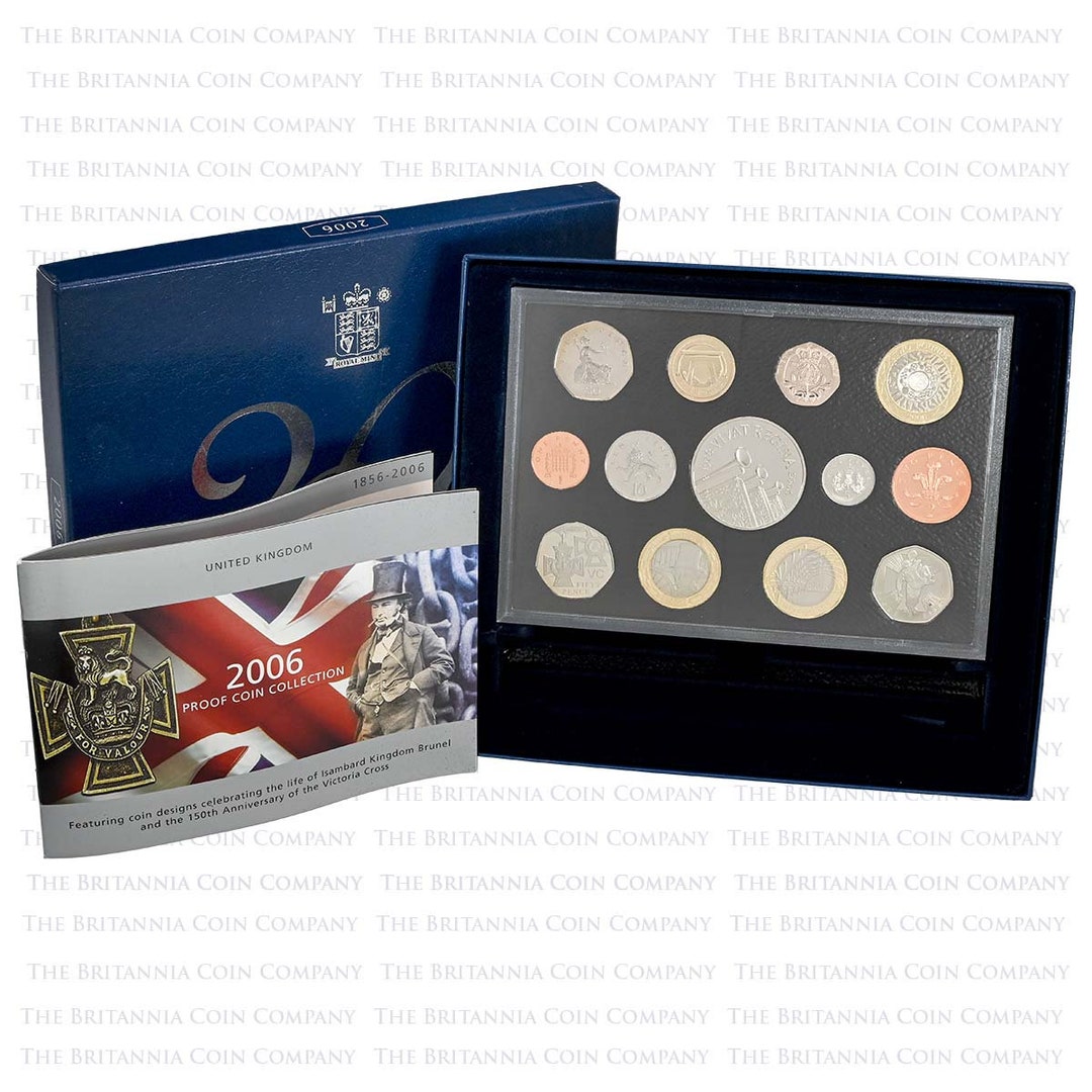 2006 Royal Mint UK 13 Coin Set Coin Collectors Annual Proof Coin Set ...