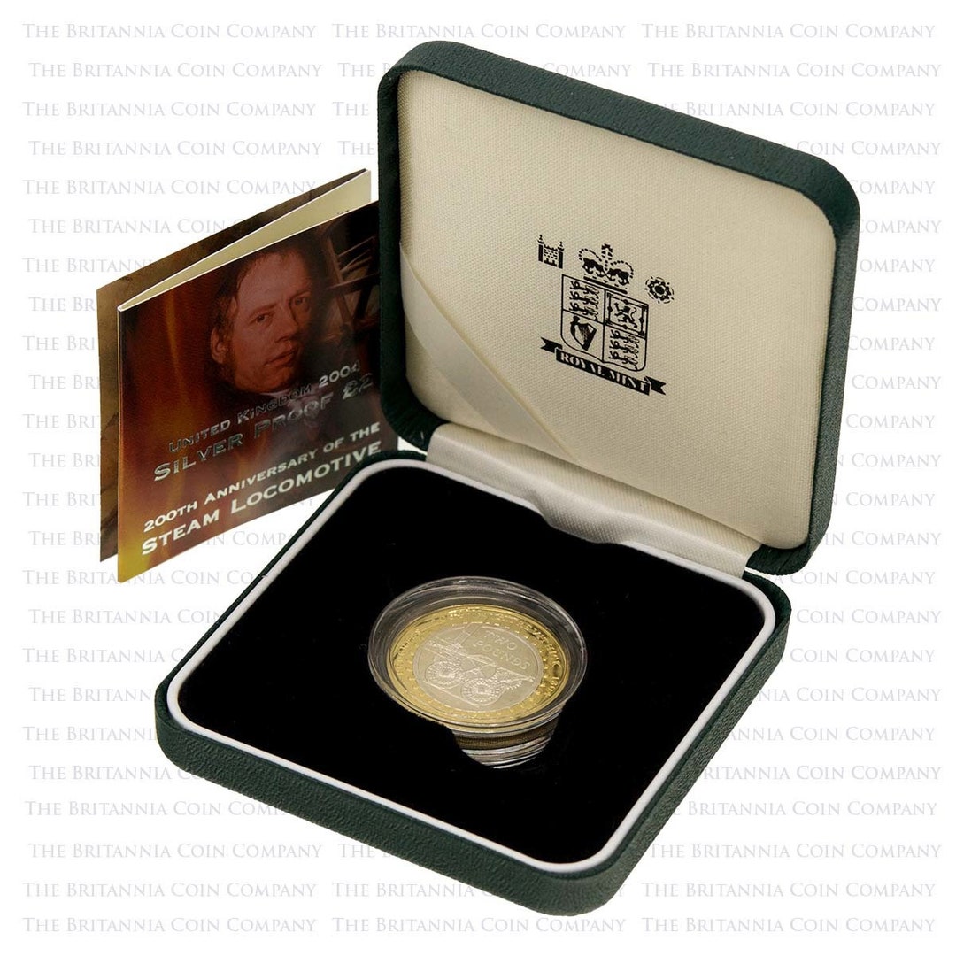 2004 Steam Locomotive Two Pound Proof Coin Royal Mint Coin Collection ...