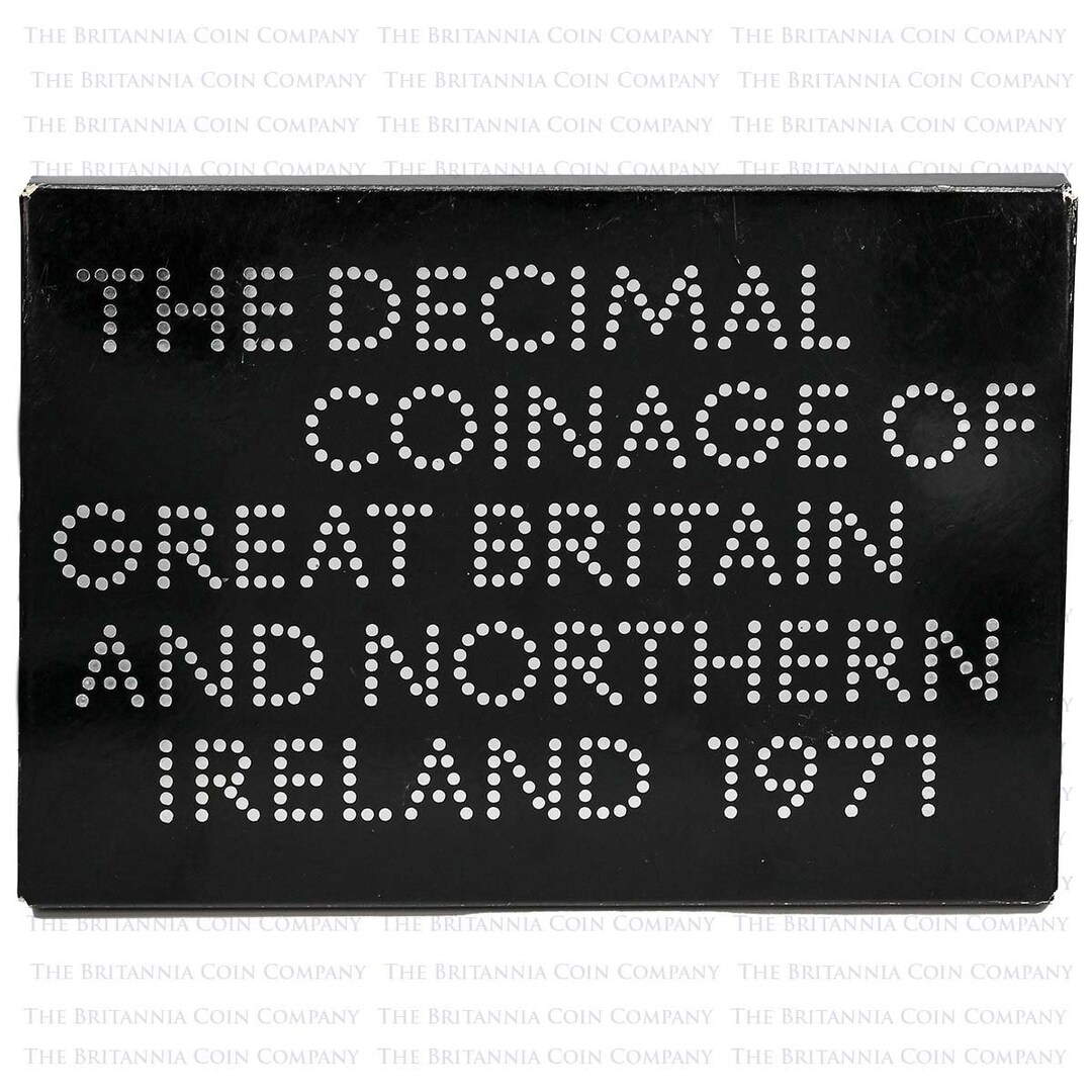 1971 UK 6 Coin Annual Proof Set First Decimal Coinage Royal Mint 50p ...