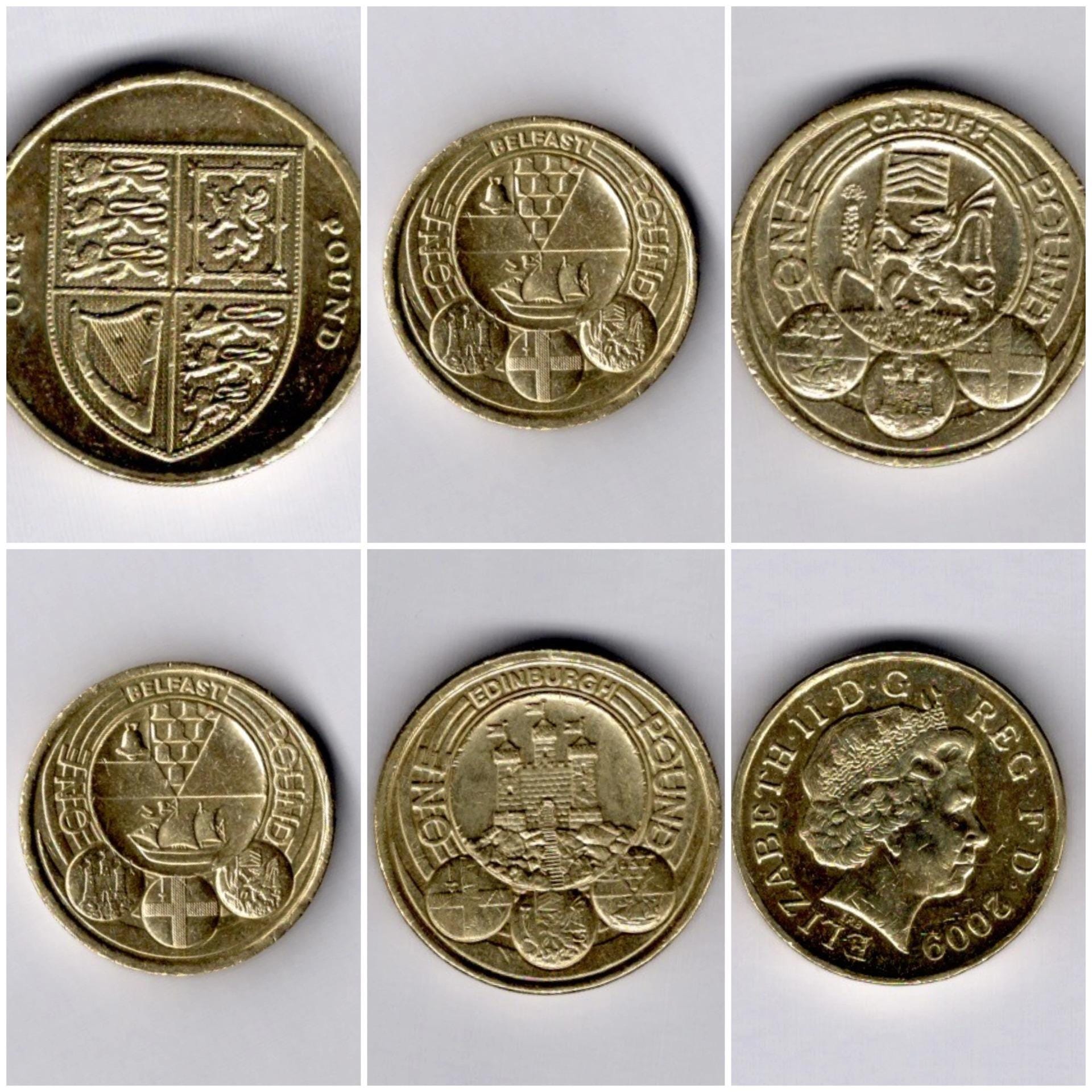 UK 1 One Pound British Coins 2009-2012 CIRCULATED Coin Various Designs ...