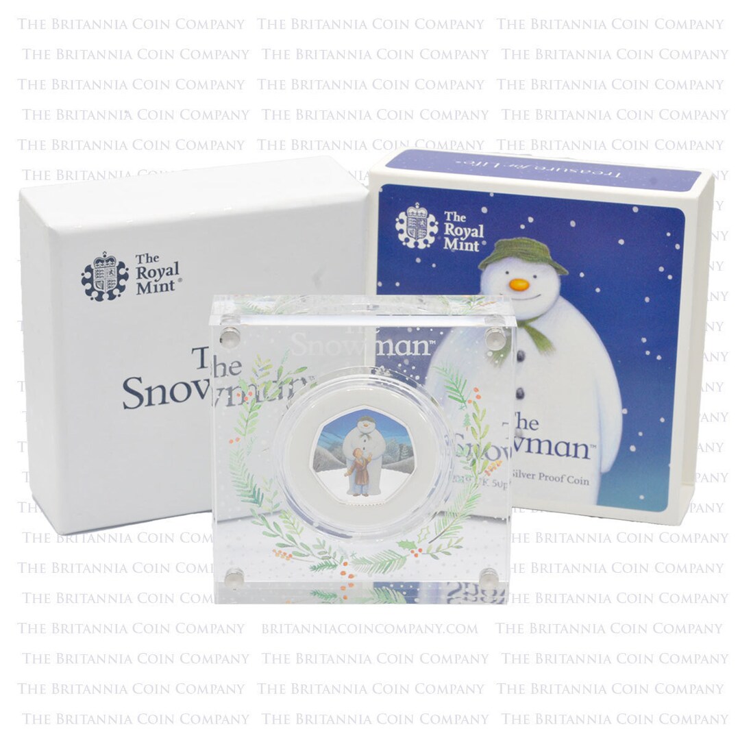 The Snowman Coloured Silver Proof 50p Coin Fifty Pence 2019 Royal Mint ...