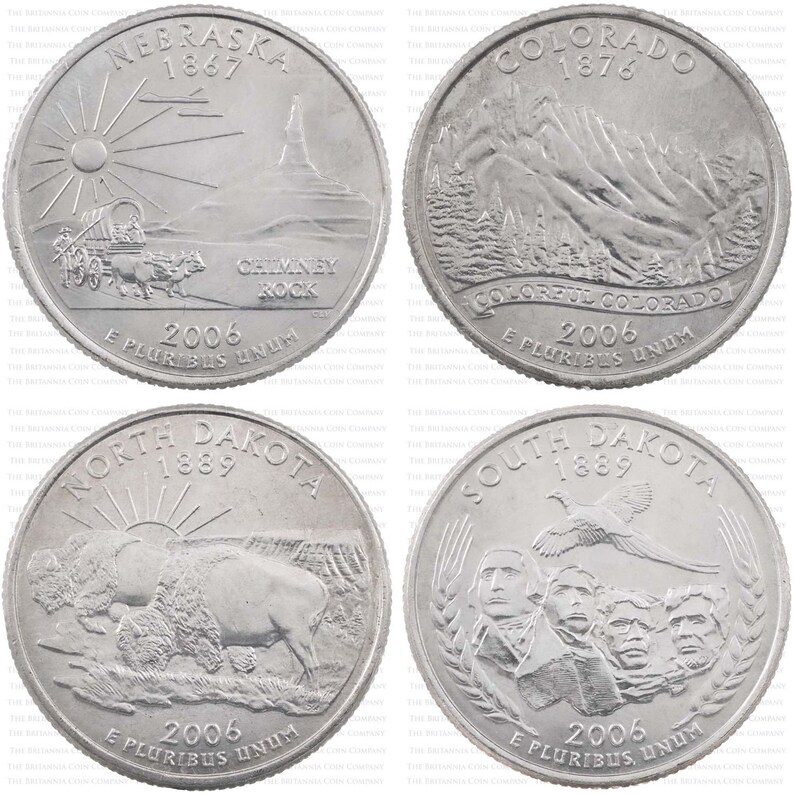 1999-2009 US States Quarter Dollar Denver Mint United States Coins ...