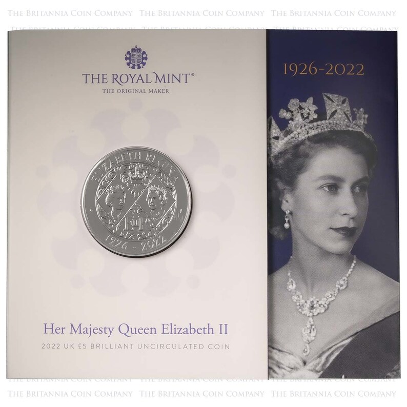 2022 Royal Mint Queen Elizabeth II Memorial Brilliant Uncirculated Five ...