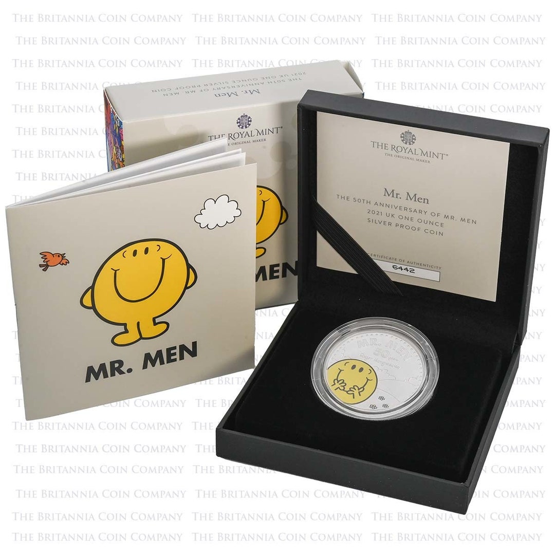 2021 Royal Mint Mr Men 'mr Happy' 1 Oz Silver Proof One Ounce Coin - Etsy