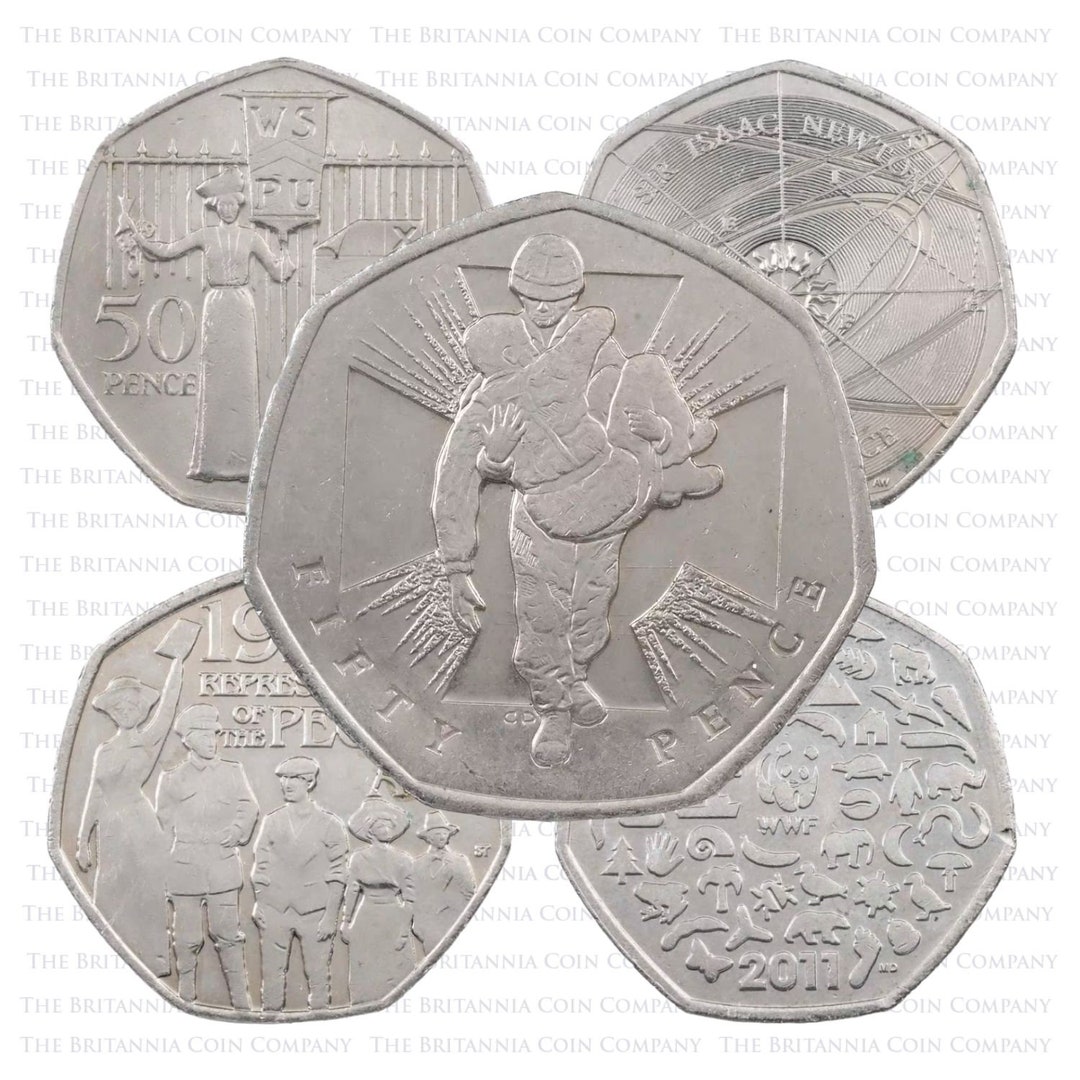 50p Coins Variety Designs Royal Mint Circulated Fifty Pence Coin - Etsy UK