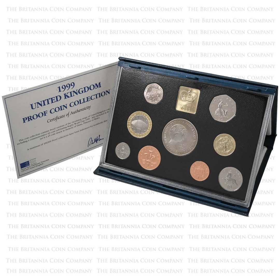 1999 UK 9 Coin Annual Set Commemorative Coins Proof Set Royal Mint - Etsy