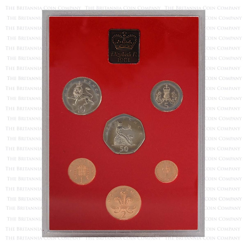 1981 UK 8 Coin Annual Set Commemorative Coins Proof Set Royal Mint - Etsy