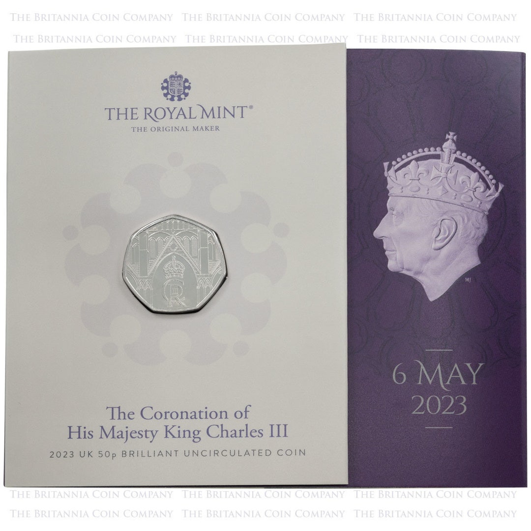 King Charles III BU 50P Fifty Pence 2023 Royal Mint Limited - Etsy