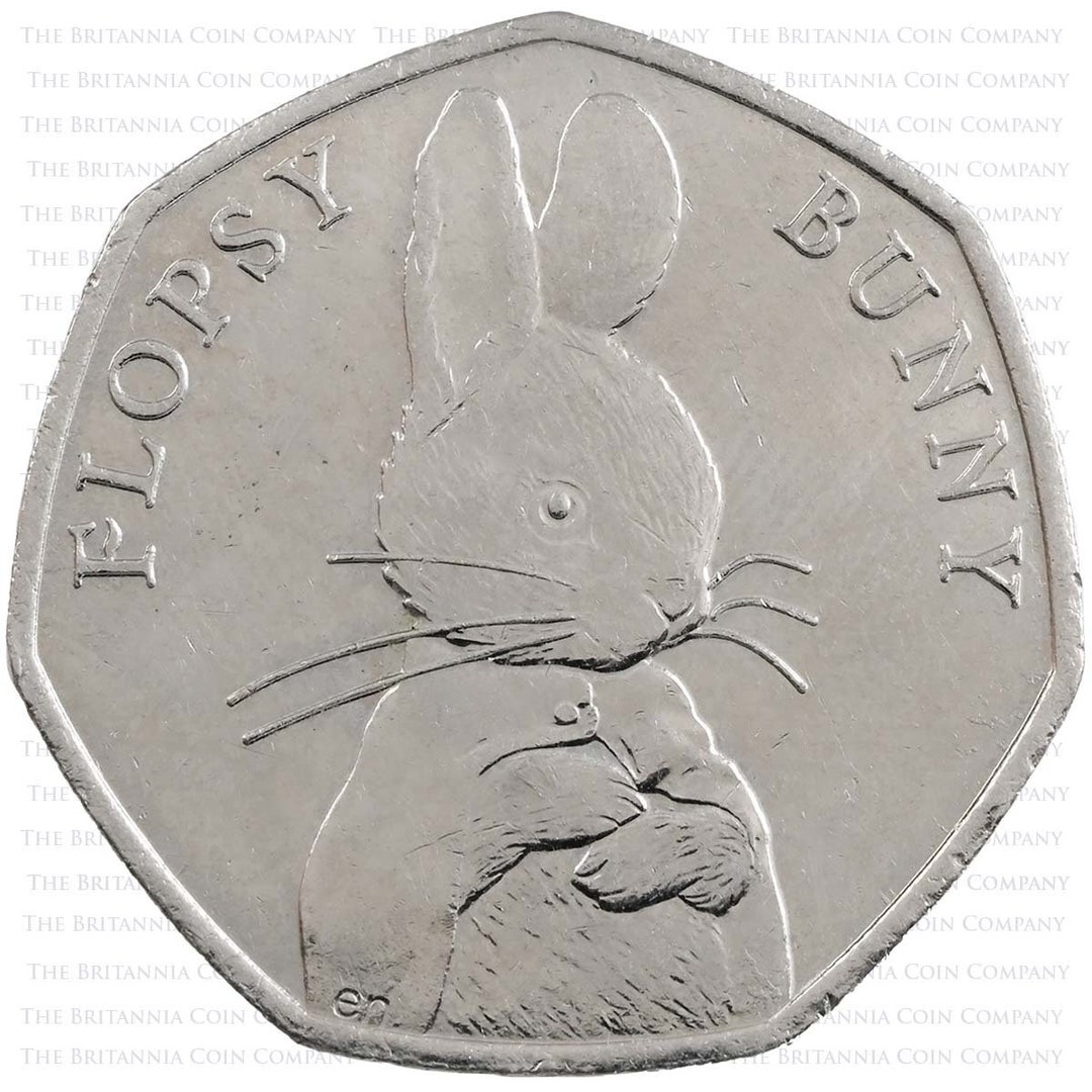 2018 Beatrix Potter Flopsy Bunny 50p Coin Royal Mint Fifty - Etsy