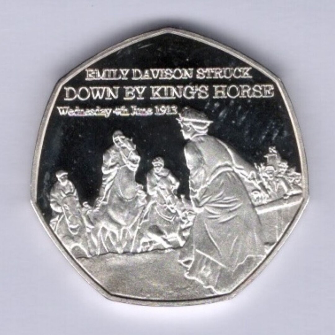 Emily Davison King's Horses Suffragette Martyr Commemorative 50p Coin ...
