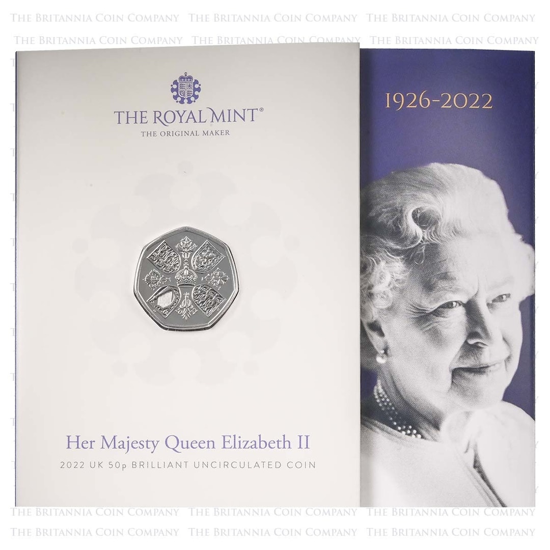 2022 Royal Mint Queen Elizabeth II Memorial 50p Brilliant Uncirculated ...