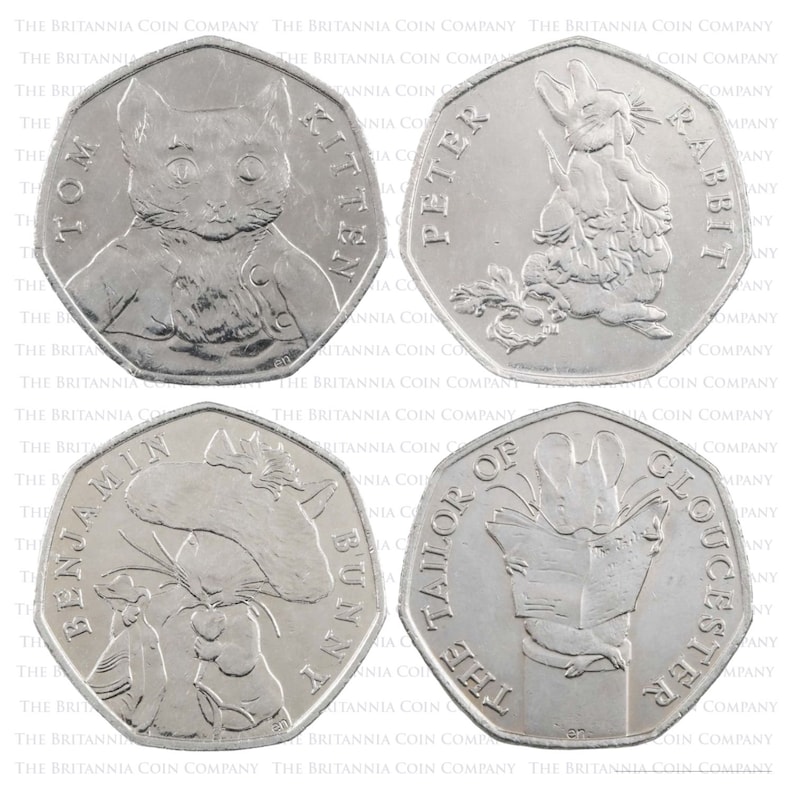 2017-2018 Beatrix Potter 50p Coin Royal Mint Circulated Fifty Pence ...