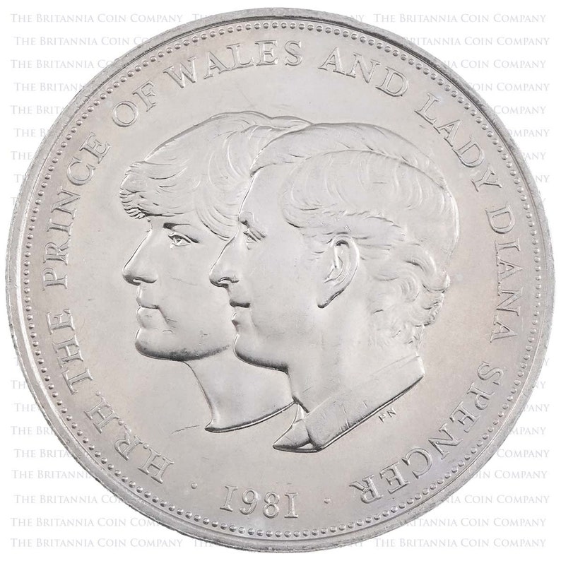 1981 Charles and Diana Wedding Commemorative Crown Coin Royal Mint ...