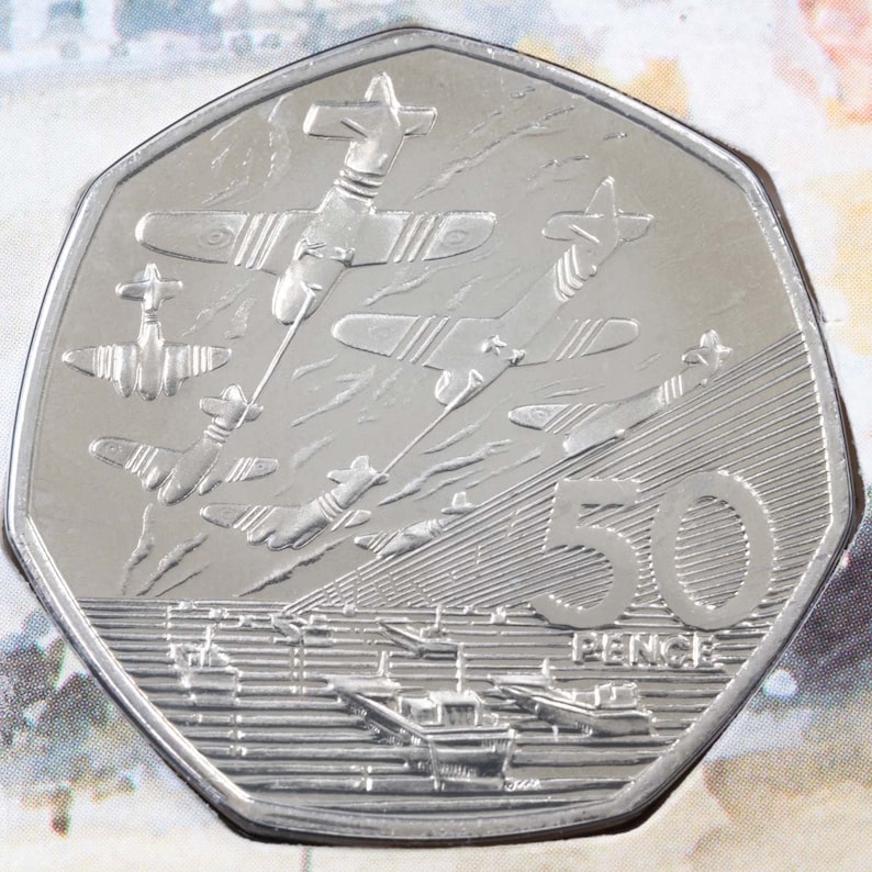 1994 D-day Normandy Landings 50p Fifty Pence Coin Royal Mint BU Coin ...