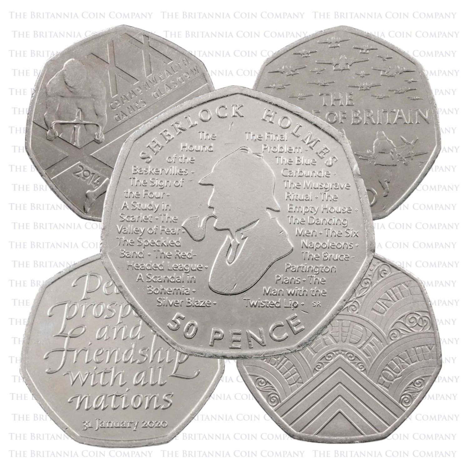 Circulated 50p Coin Variety Designs UK Fifty Pence Coins Royal Mint ...