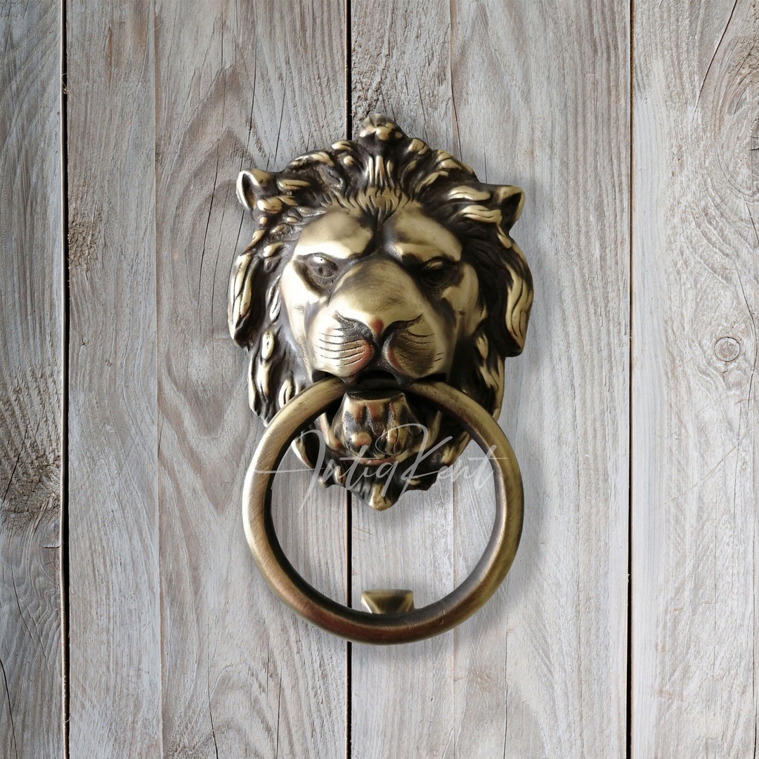 Lion Head Door Knocker Special Door Ornament for Leo Sign - Etsy