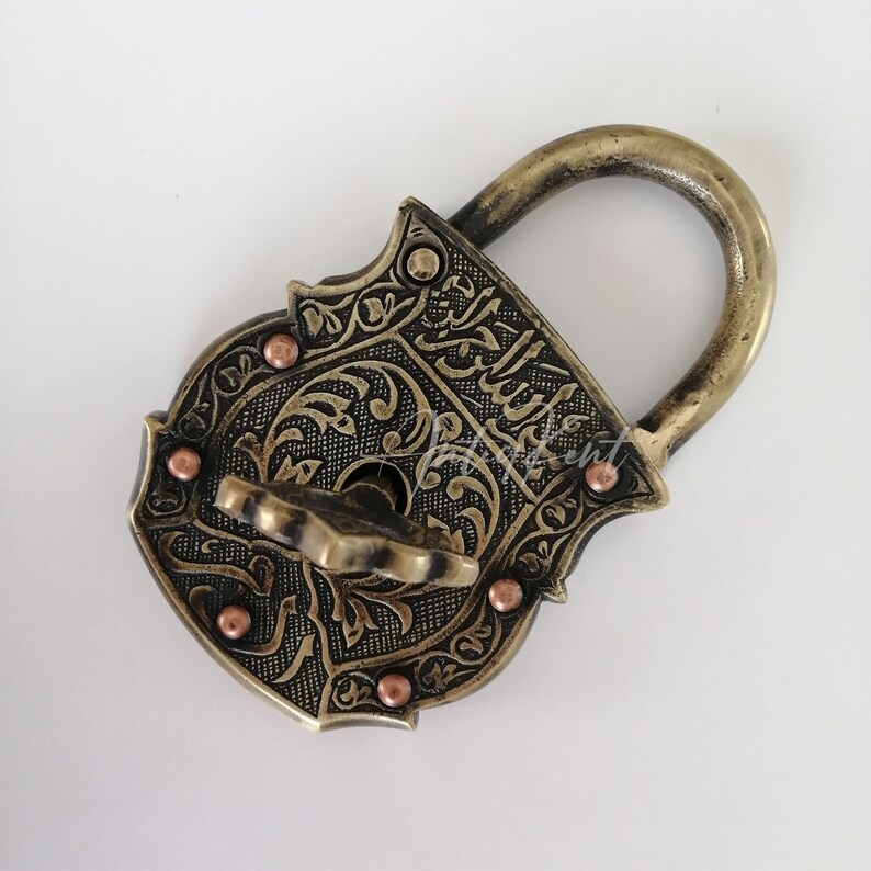 Vintage Style Brass Padlock With Keys, Functional Antique Lock - Etsy