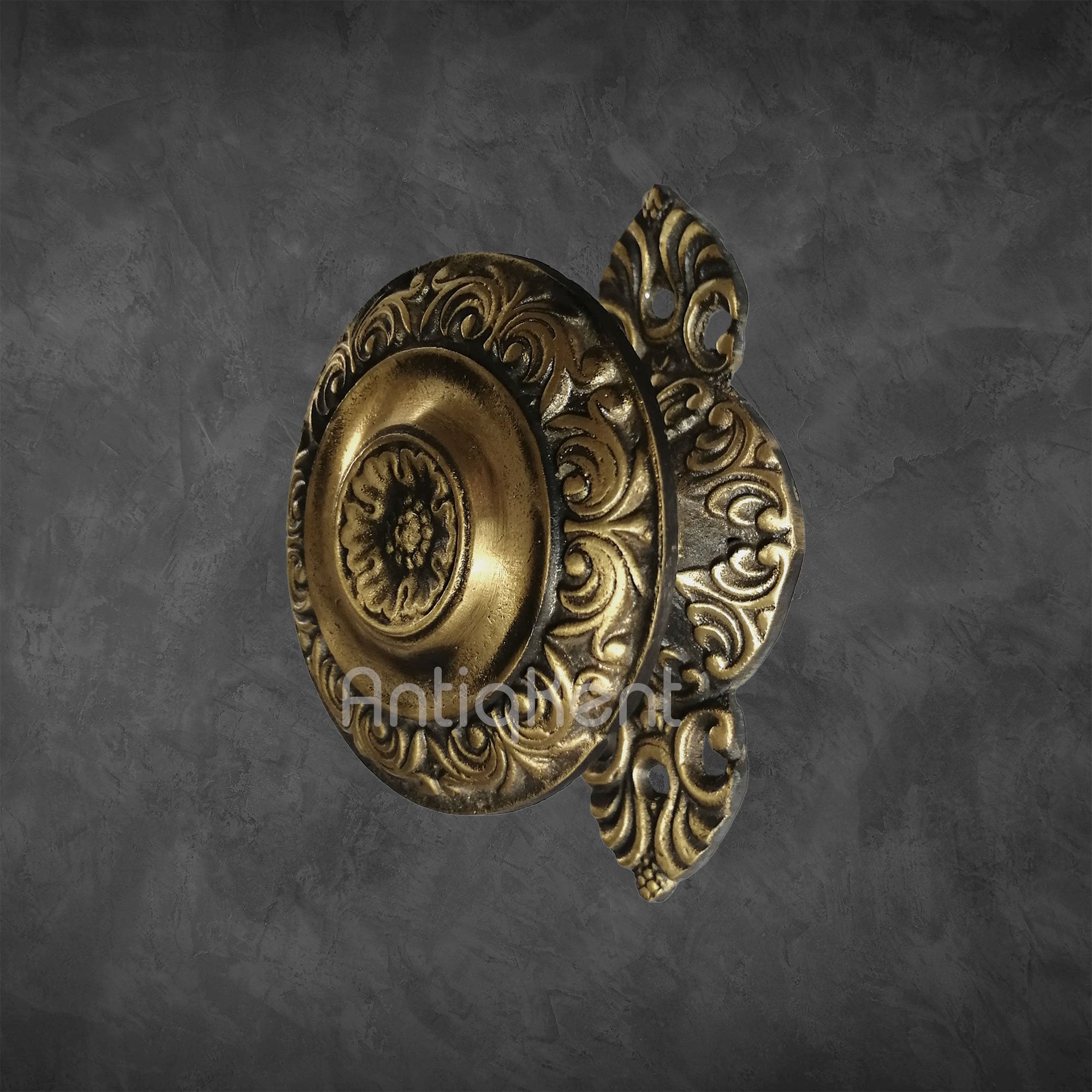 Vintage Style Door Knob Antique Brass Unique Door Knob Entry - Etsy