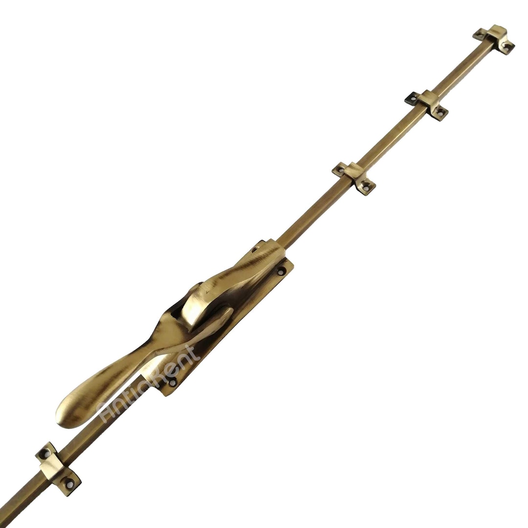 French Cremone Bolt Latch Lock, Window Cremone Bolt, Antique Brass ...