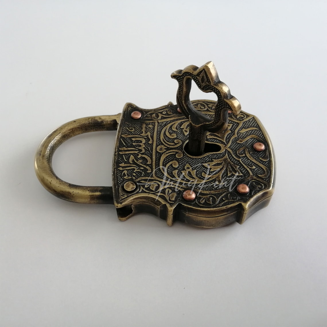 Vintage Style Brass Padlock With Keys, Functional Antique Lock - Etsy