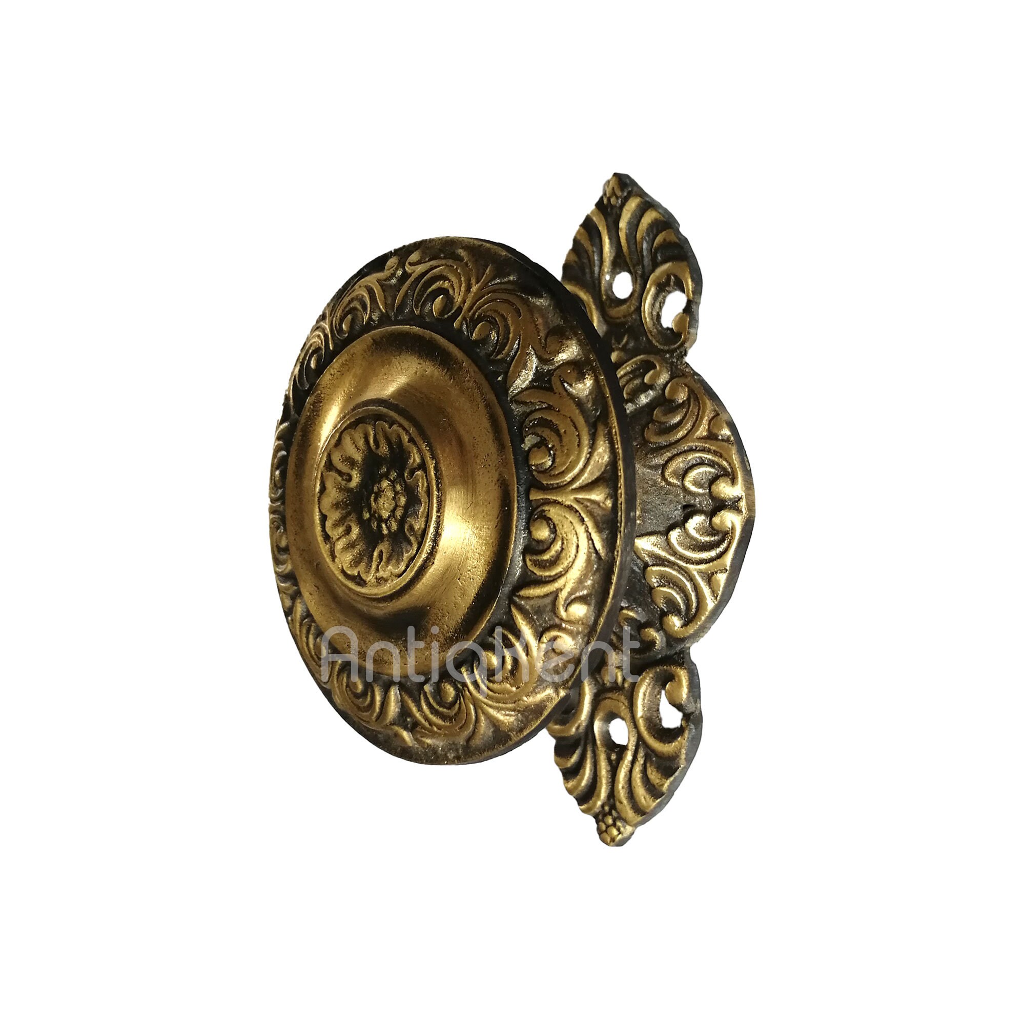 Vintage Style Door Knob Antique Brass Unique Door Knob Entry - Etsy