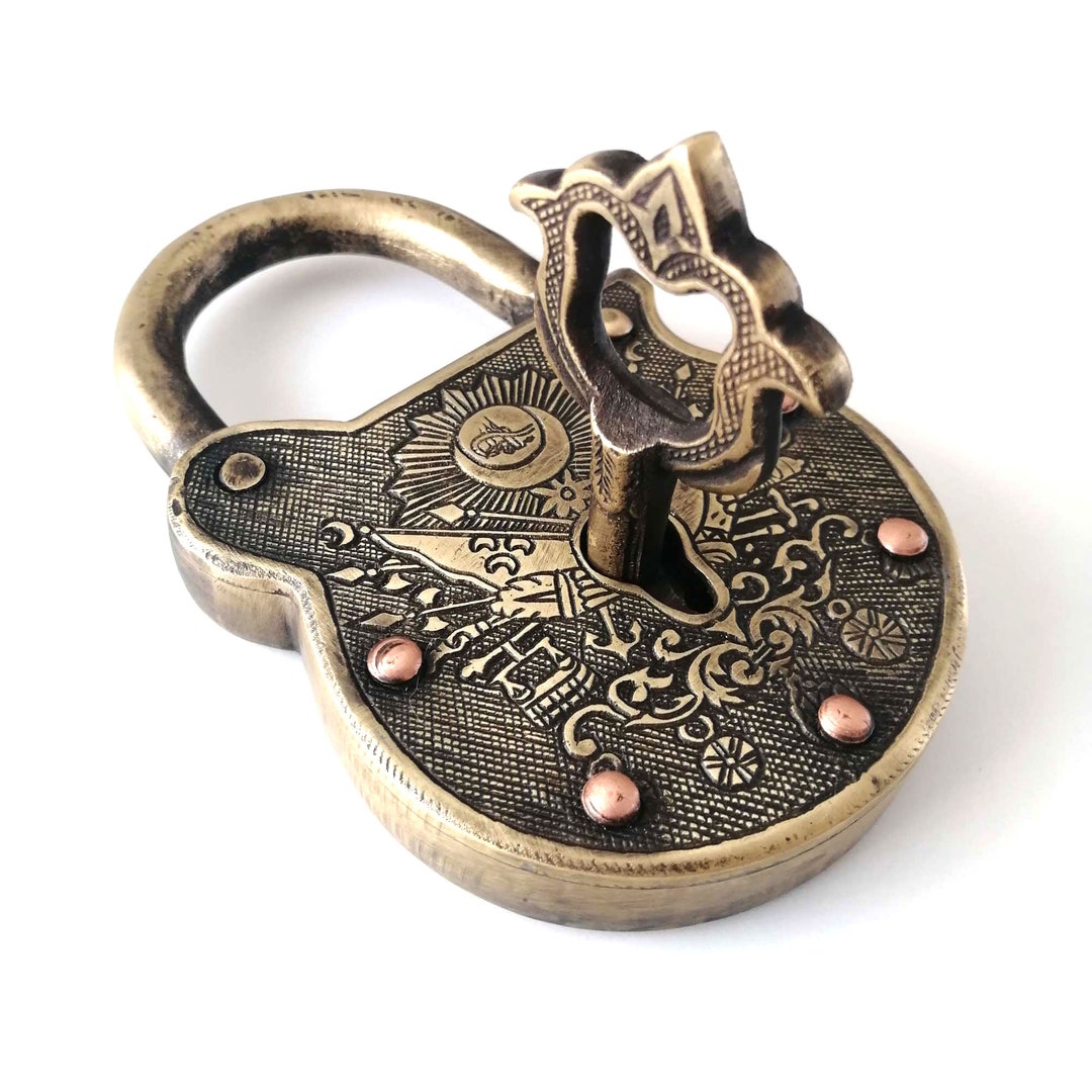 Padlock With Keys, Large Hand Crafted Functional Padlock, Working Lock ...